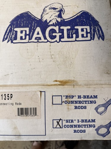 Eagle SIR I-Beam Connecting Rods SIR6135P Complete Set 8 NOS Chevy BB 6 ...