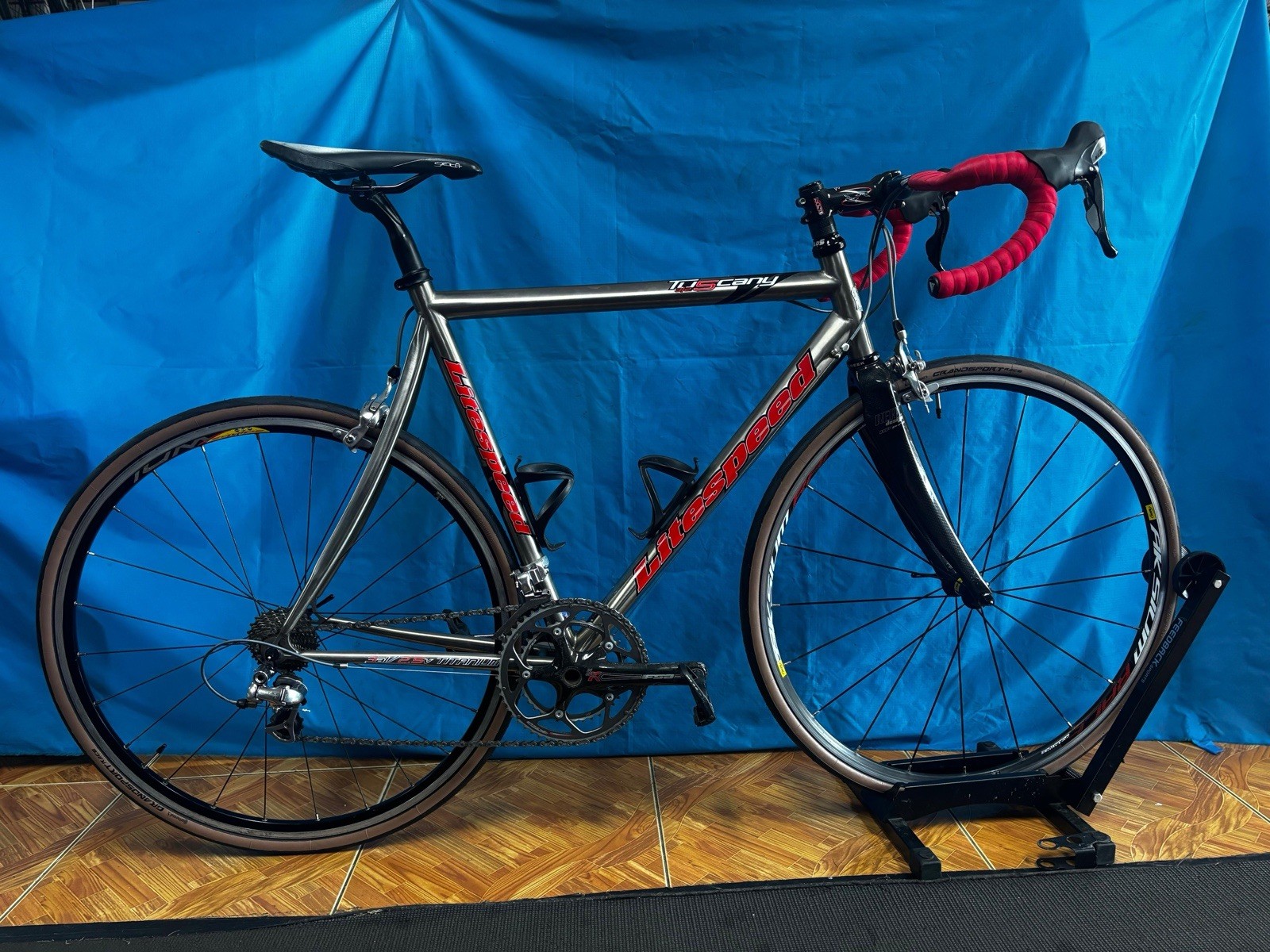 Lite speed Ti Tuscany Road Bike Ultralight 56 Cm Shimano Dura Ace ...