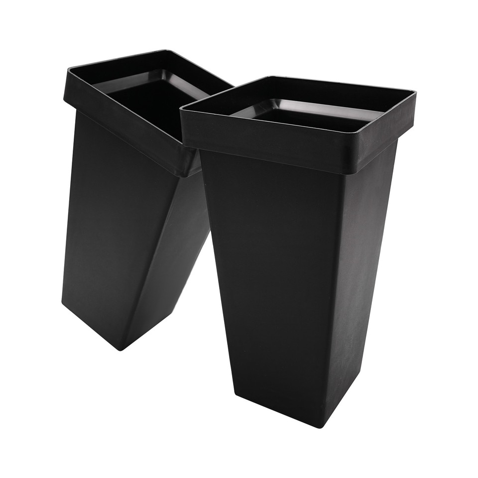 12 Pcs Black Plastic Flower Buckets Flower Display Bucket Wedding ...