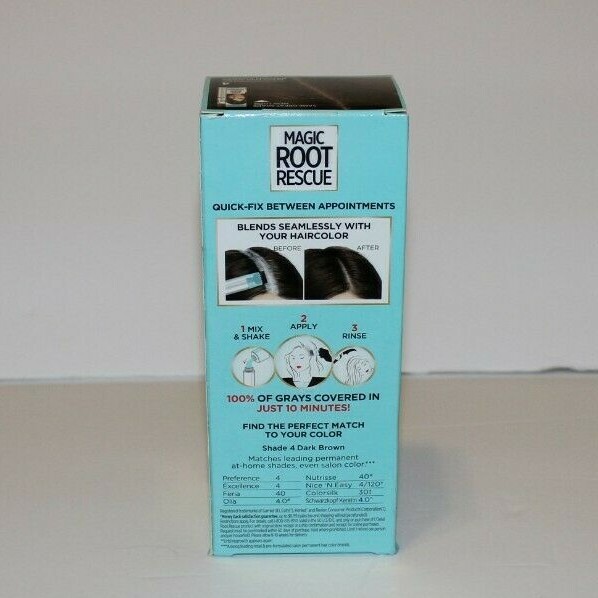 New L'Oreal #4 Dark Brown Magic Root Rescue 10 Minute Root Hair Color ...