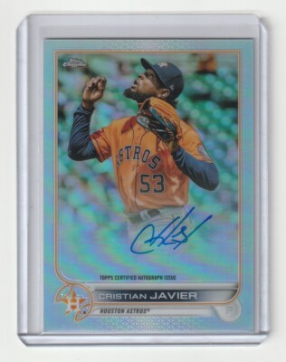 CRISTIAN JAVIER 2022 Topps Chrome Refractor AUTO 38/499 #CVA-CJ HOUSTON ...