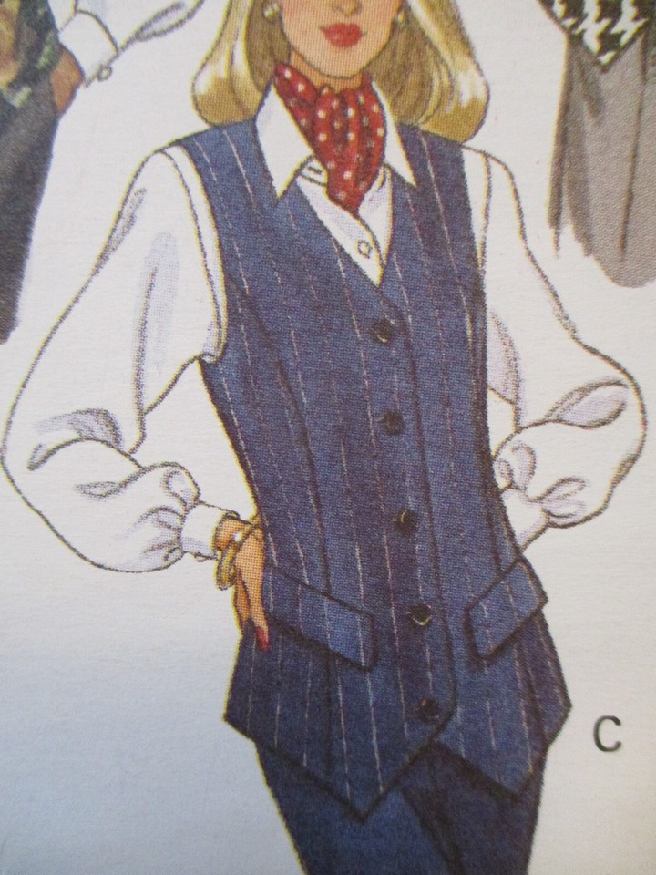 Butterick Pattern 6417 Misses Size XS-S-M Vests Cut Complete Vintage ...