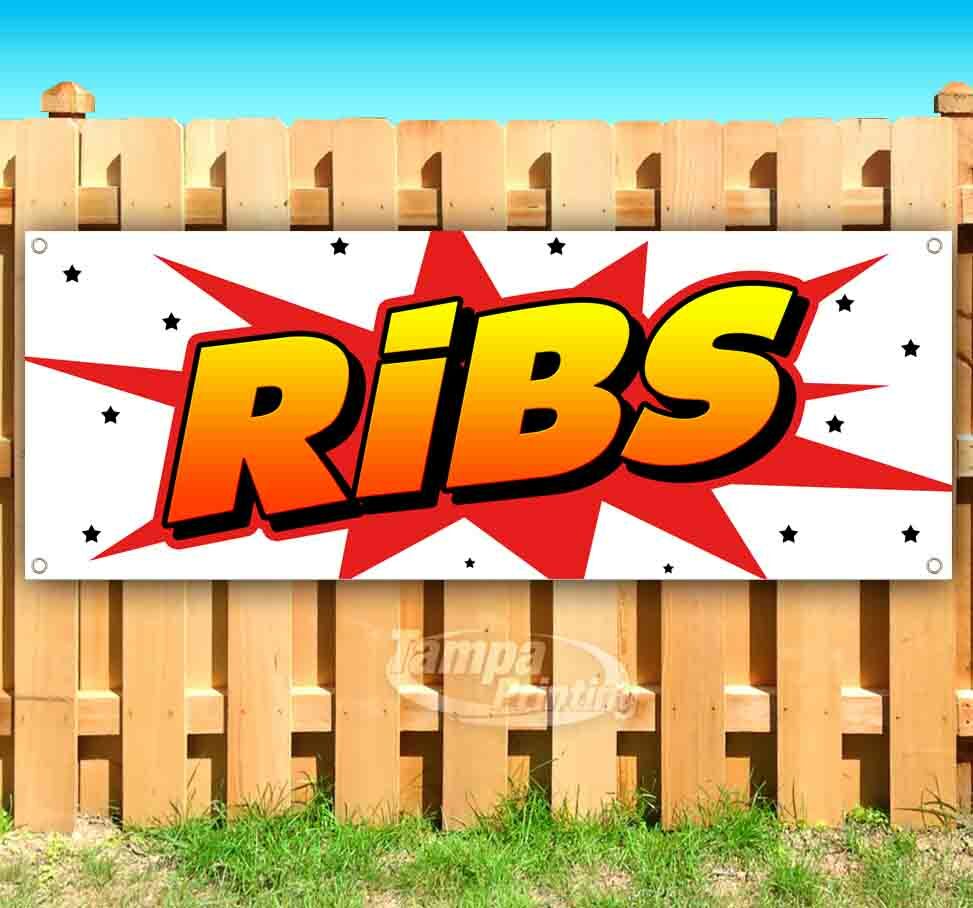 RIBS Advertising Vinyl Banner Flag Sign Many Sizes USA | eBay