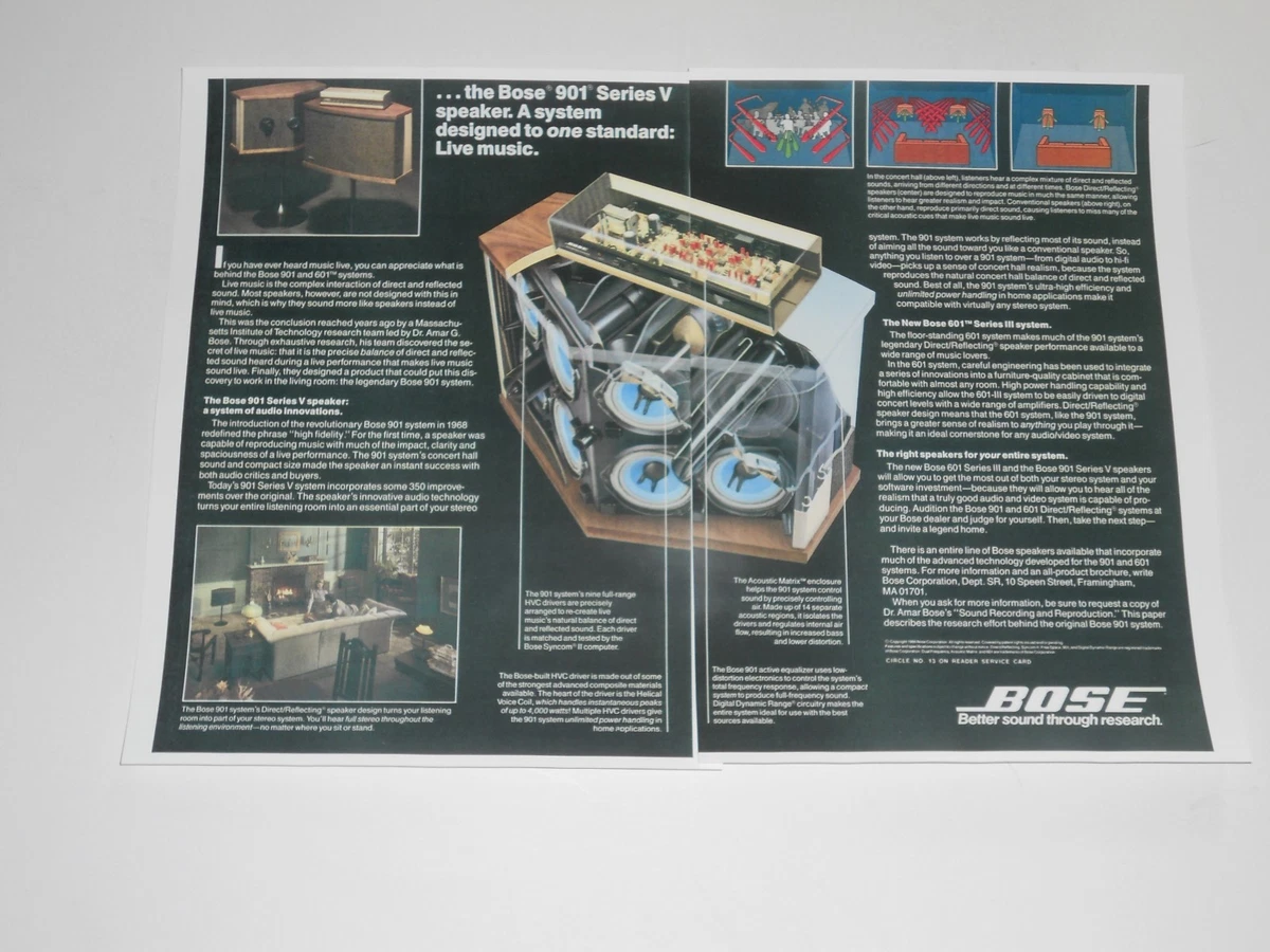 Bose Speakers 901 Power Handling