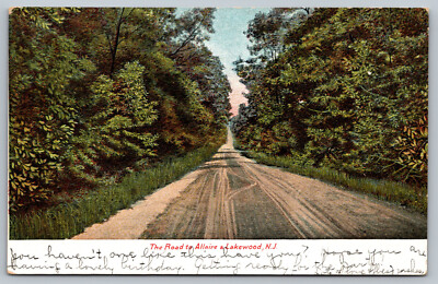 The Road To Allaire Lakewood N.J. New Jersey 1907 Vintage Postcard A15 ...