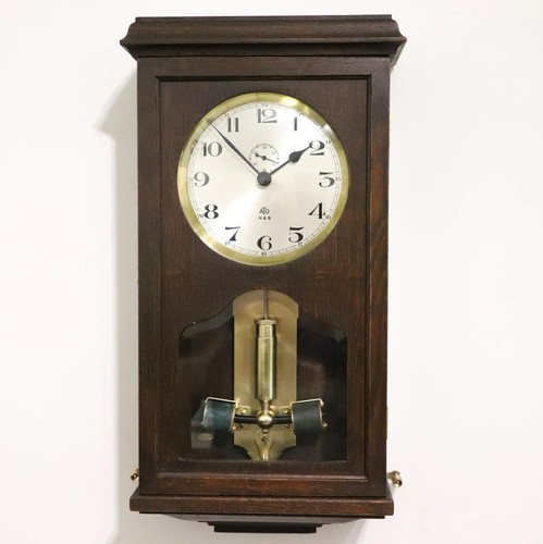 ATO HALLER & BENZING Antique Wall TOP Clock 1920s ELECTRIC! Super RARE ...