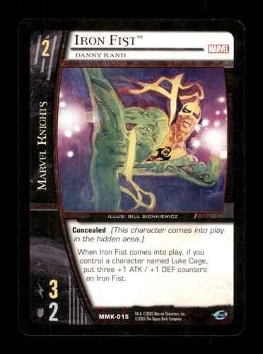 Iron Fist Danny Rand MMK-015 VS System Marvel Knights Trading Card TCG ...