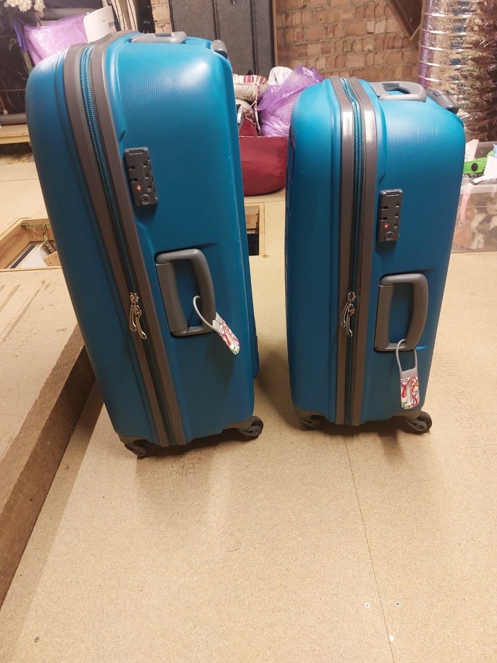 Tripp Blue Hard Shell Cabin Size Luggage Suitcase 4 Wheel Spinner | eBay UK