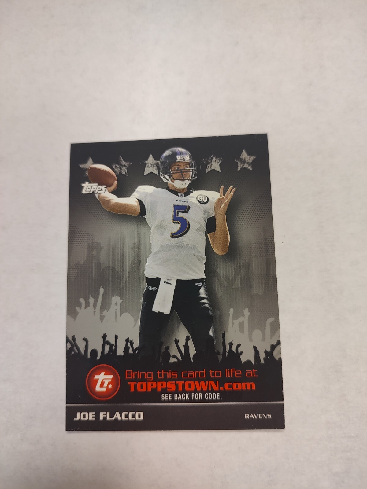 2009 Topps - Topps Town Redemption Code Cards Joe Flacco #TTT6 Silver ...