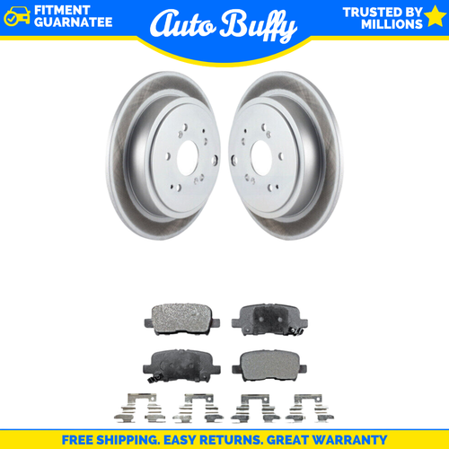 Rear Coated Disc Brake Rotors And Ceramic Pads Kit For Honda Pilot ...