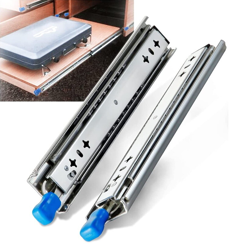 125kg Locking Drawer Slides 550 - 1000mm Heavy Duty Fridge runner Full ...