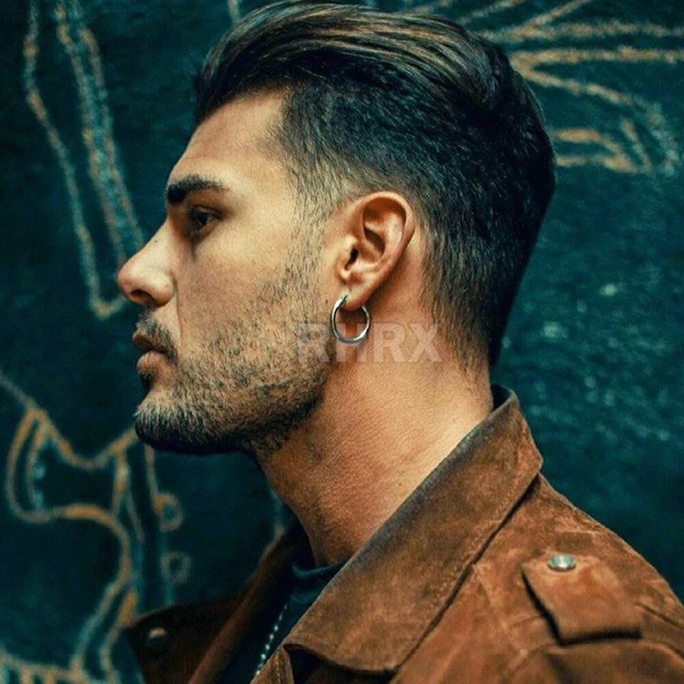 Men Women Stainless Steel Huggie Hoop Earrings Cartilage Piercing Nose ...