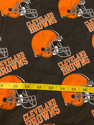 NFL Cleveland Browns Cotton Fabric 37 long x 40 wide inches Rare OOP | eBay