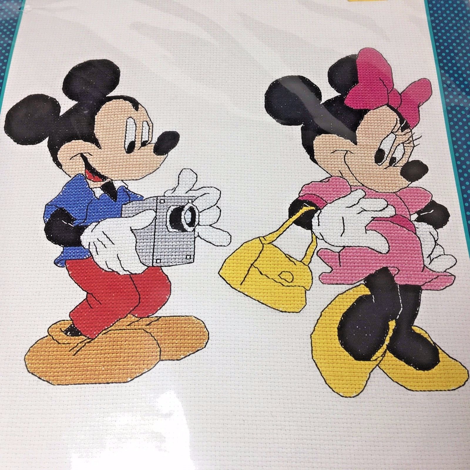 Mickey and Minnie Cross Stitch Kit Photo Shoot Just Cross Stitch Disney ...