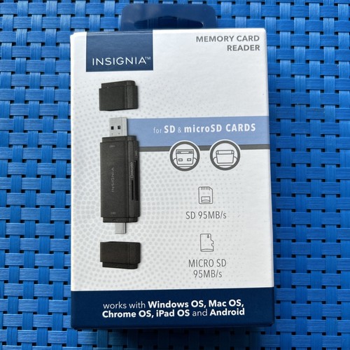 Insignia USB-C usb to SD microSD Memory Card Reader PC MAC Tablets ios ...