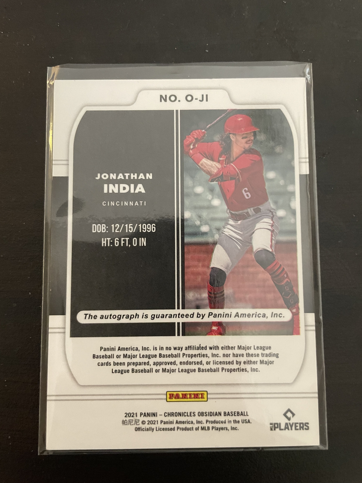 Jonathan India Obsidian Panini Chronicles Auto Reds | eBay