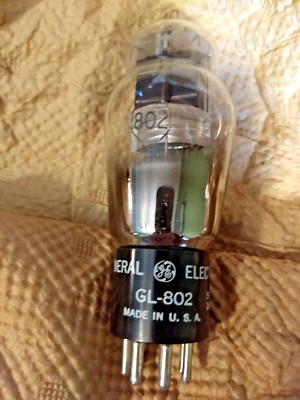One GENERAL ELECTRIC GL-802 802 Vacuum tube - Tested Good NOS see Pics ...