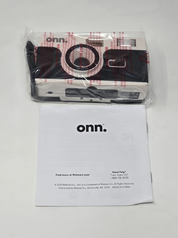 Onn Focus Reusable 35mm Camera with Flash + Film + Battery Included ...