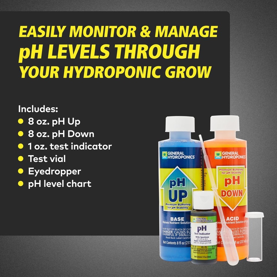 General Hydroponics pH Control Kit for a Balanced Nutrient Solution | eBay