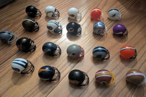 Lot Of 21 Old And New NFL Vending Machine Football Mini Helmets, No ...