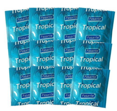144 Pasante Tropical Kondome bunt mit Aroma Geschmack Präservative ...