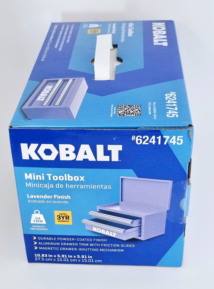 NEW KOBALT TOOLS LAVENDAR PURPLE MINI TOOLBOX FOR CRAFTING 6241745 ...
