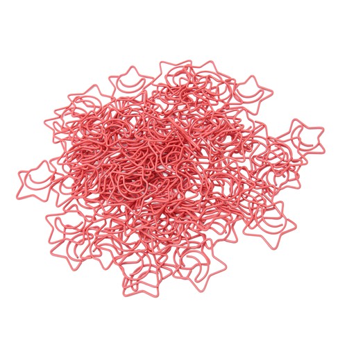 100pcs Star Moon Shaped Paper Clips Cute Paperclip For File Document ...