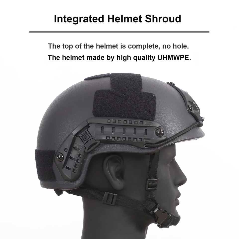 Ballistic Helmet NIJ IIIA Level 3A – FAST Style Tactical Bulletproof ...
