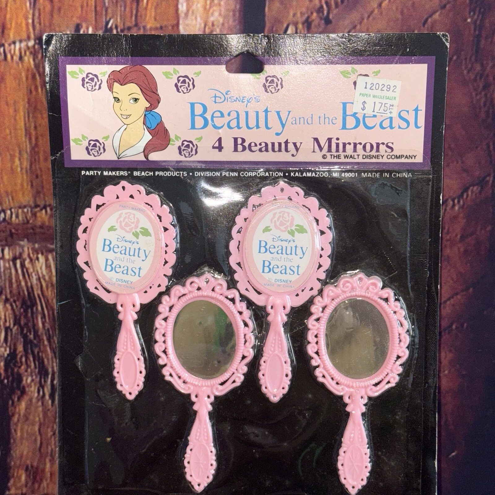 Vintage Disney Beauty And The Beast Belle Magic Mirror Set of 4 Toy ...