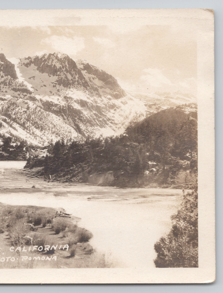 RPPC Carson Peak, June, Gull Lake, Sierra Mountains California Postcard ...
