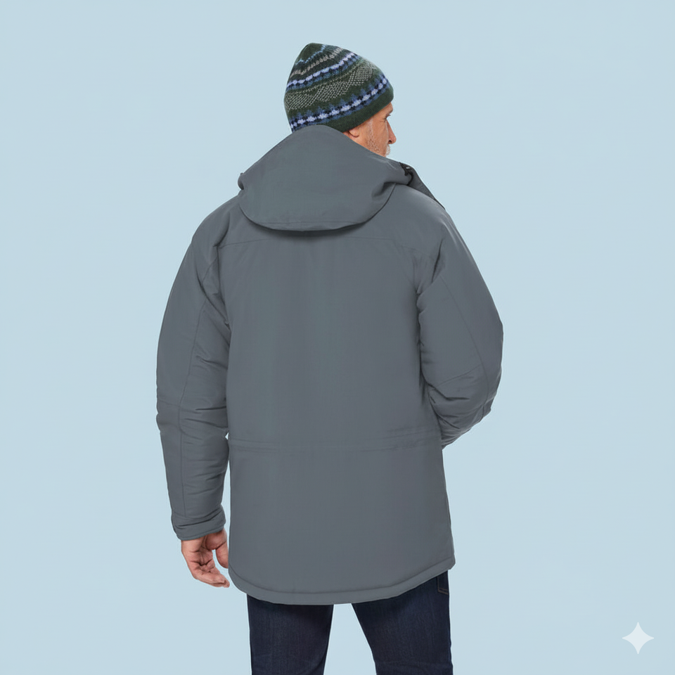 Duluth Men's Whaleback Waterproof Insulated Parka/ Steel Blue - BIG ...