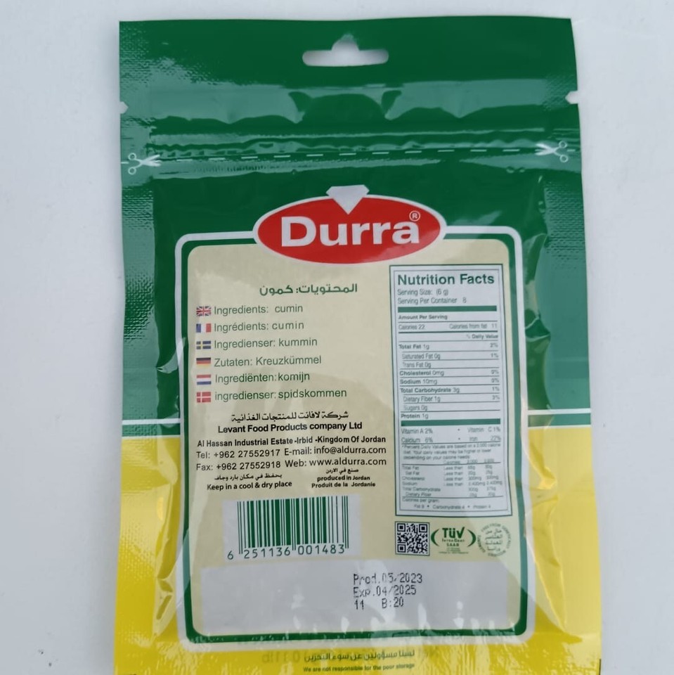 DURRA SPICES CUMIN Whole Seeds Organic Herbs Pure 50g Food كمون حب | eBay