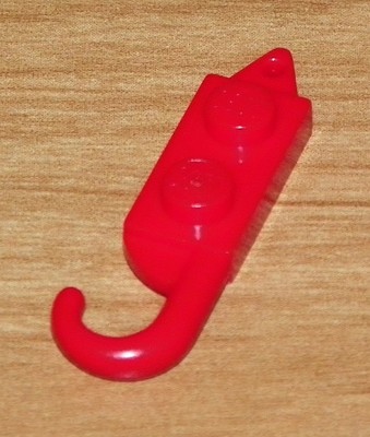 LEGO - Hook, Plate, Modified 1 x 2 with Crane Hook Left - Red | eBay