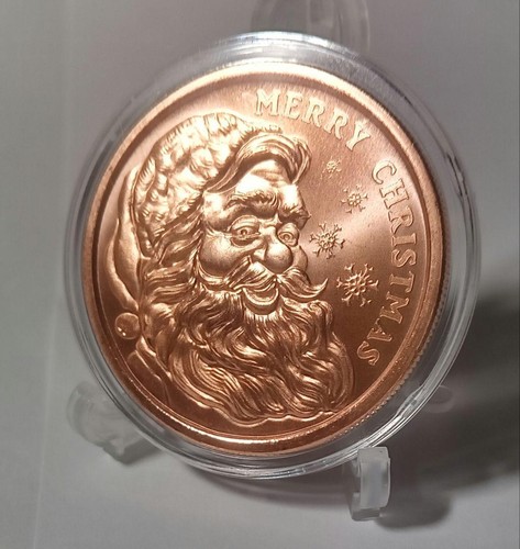 Merry Christmas Santa Copper Coin 1oz 28.35g 99.9% Pure New Medal | eBay