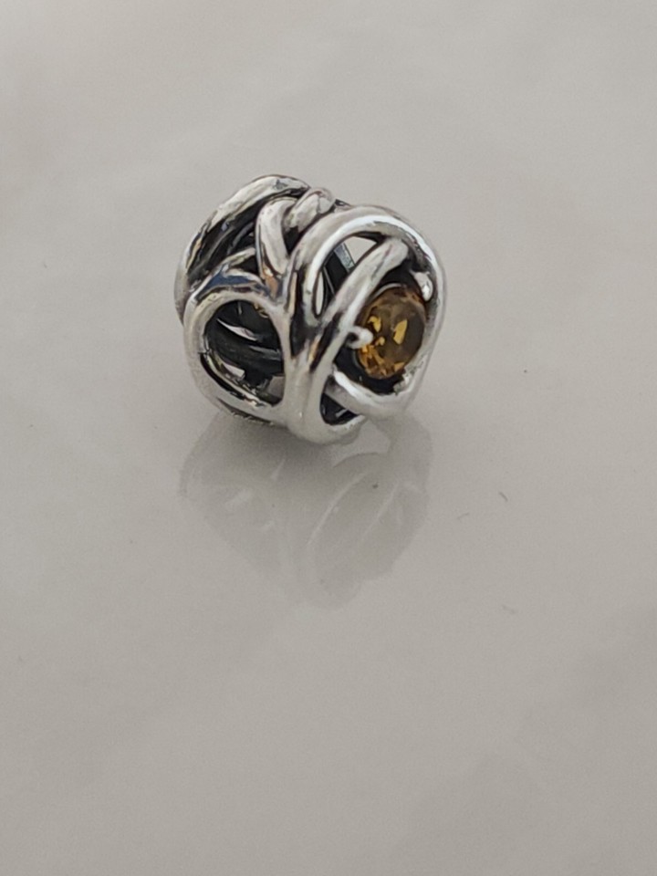AUTHENTIC PANDORA NOVEMBER HONEY ETERNITY CIRCLE CHARM #790065C04 | eBay