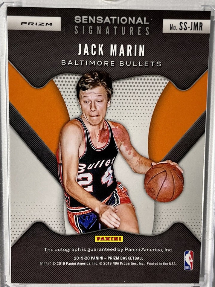 2019-20 Panini Prizm Jack Marin Sensational Blue Shimmer FOTL Auto ...