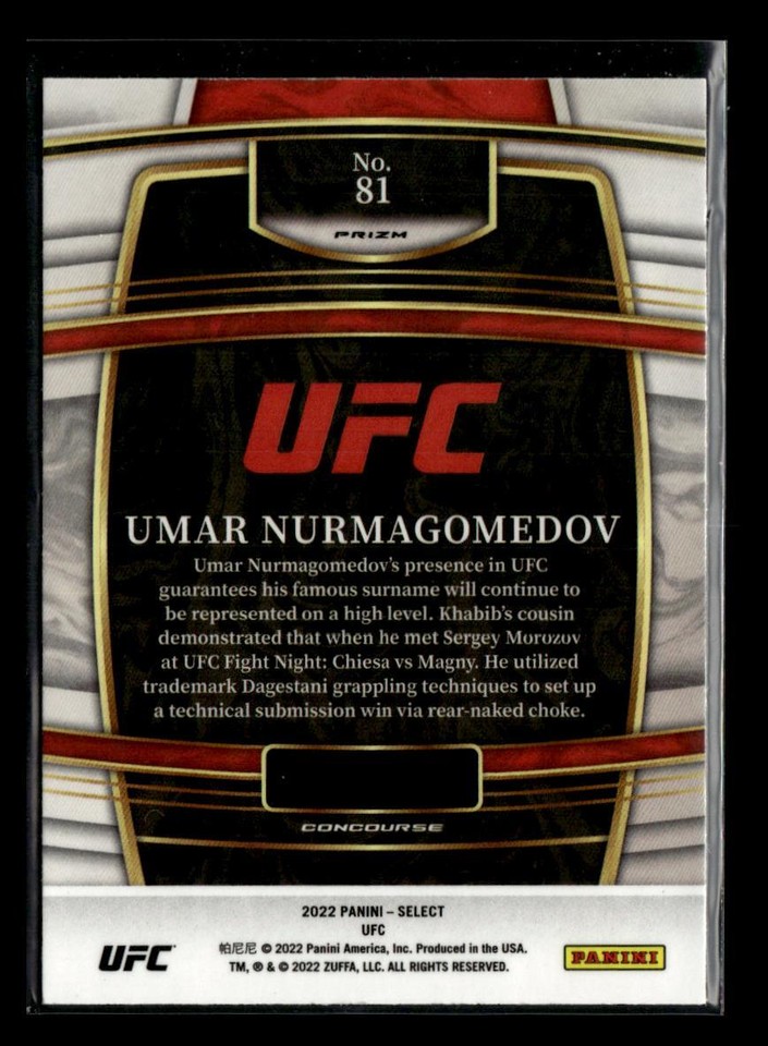 2022 Panini Select UFC #81 Umar Nurmagomedov Blue Prizms | eBay