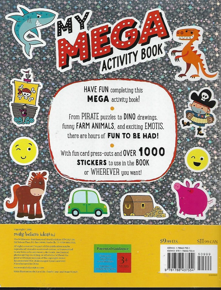 My Mega Activity Book, Paperback by Make Believe Ideas. 9781788437554| eBay