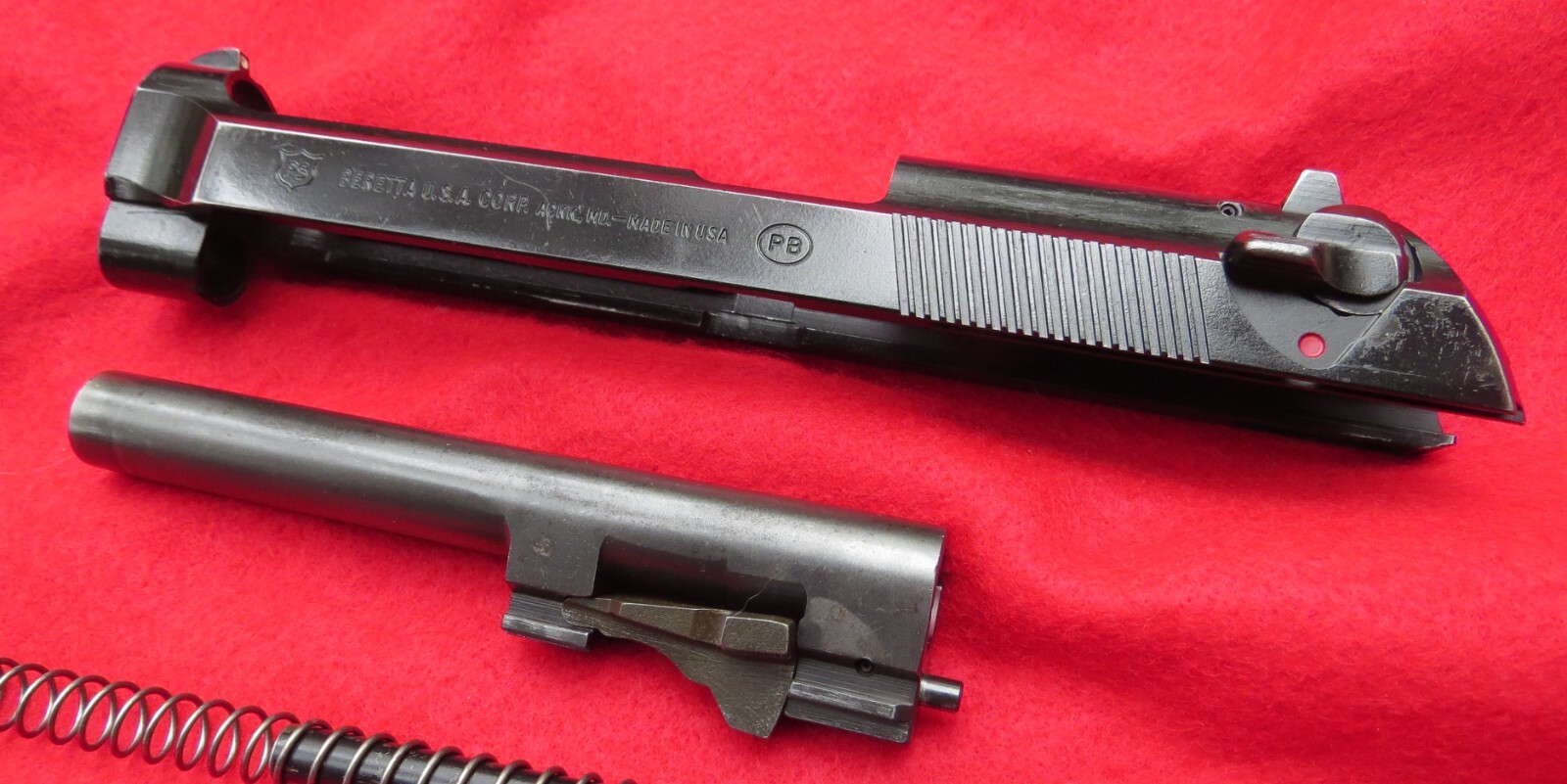 Beretta 92FS Police Service 92 FS Slide Barrel Assembly Recoil Spring ...