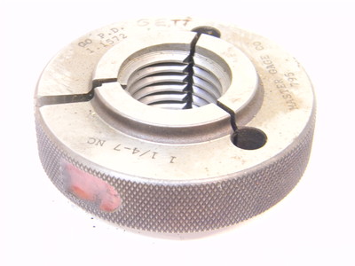 USED MASTER GAGE CO. THREAD RING GAGE 1-1/4 x 7 NC (GO P.D. 1.1572) | eBay