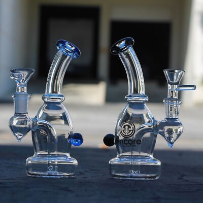 6 INCH MINI Bong Water Pipe Peanut Hanger Color Marble Glass Hookah | eBay