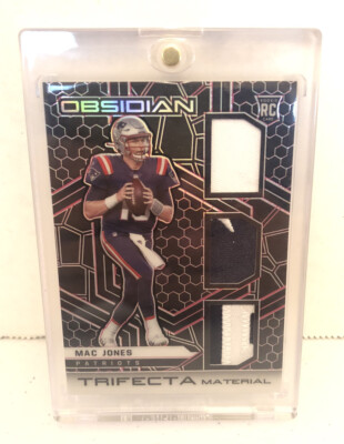 2021 Obsidian Mac Jones Rookie Trifecta Material #/10 #TM-MJ New ...