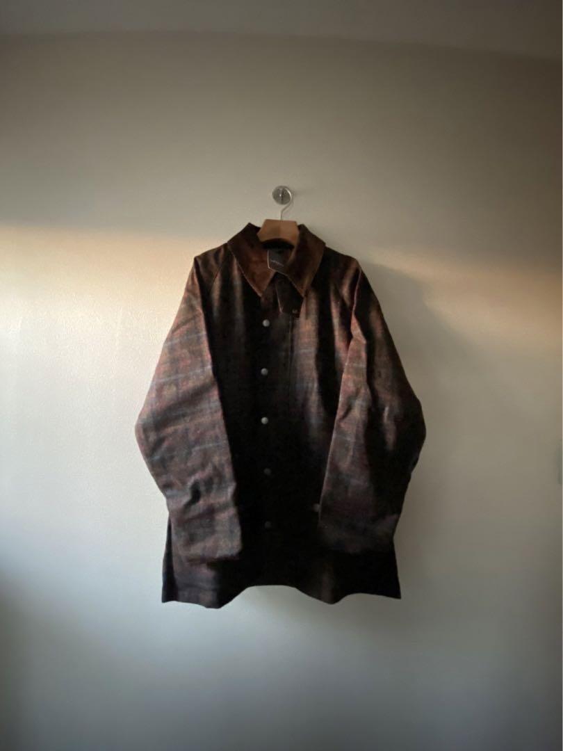 Noah NYC x Barbour Wool Beaufort Jacket L Brown Plaid Used Noah NYC x Barbour Wool Beaufort Jacket L Brown Plaid Used