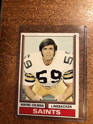 1974 Topps Football # 339 Wayne Colman | eBay