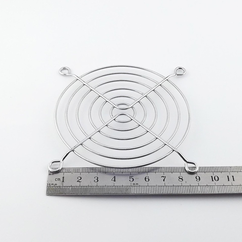 For PC Silvery Metal Wire Finger Guard 92mm CPU Fan DC Fan Grill/Guard ...
