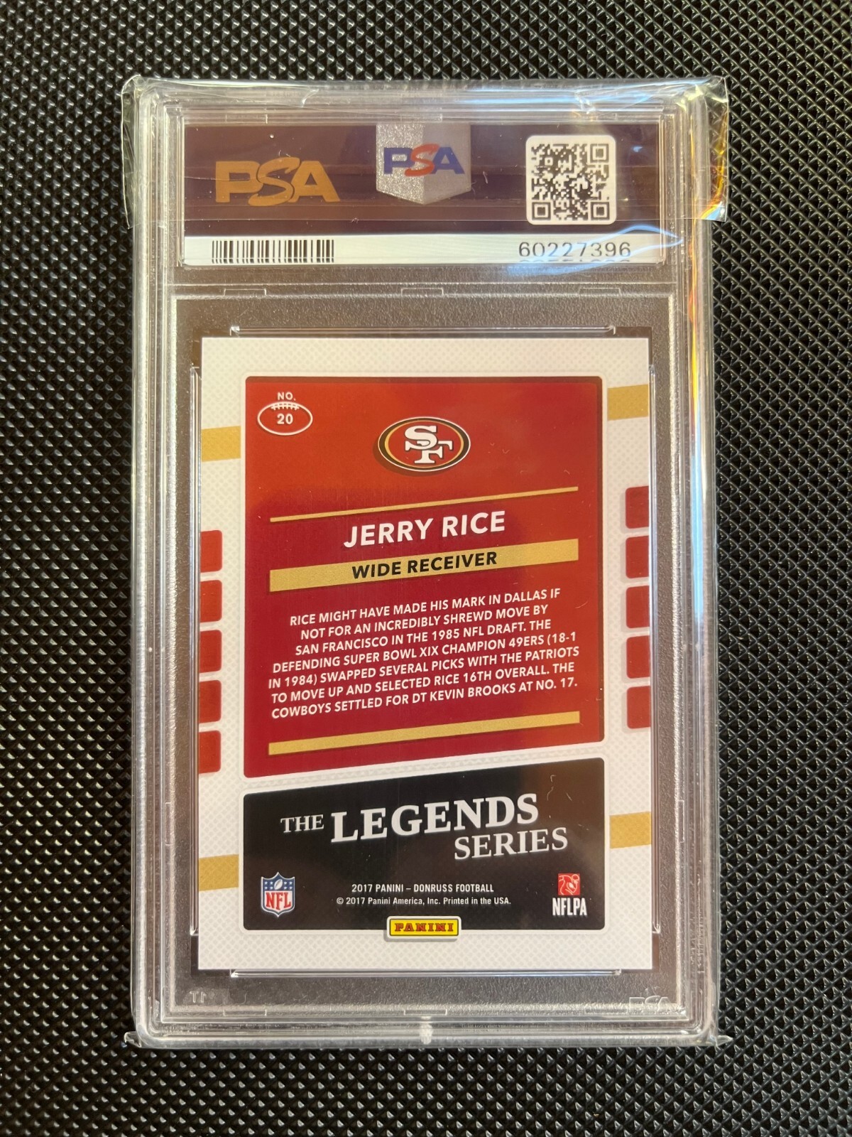 2017 Panini Donruss - The Legends Series Jerry Rice #20 for sale online ...
