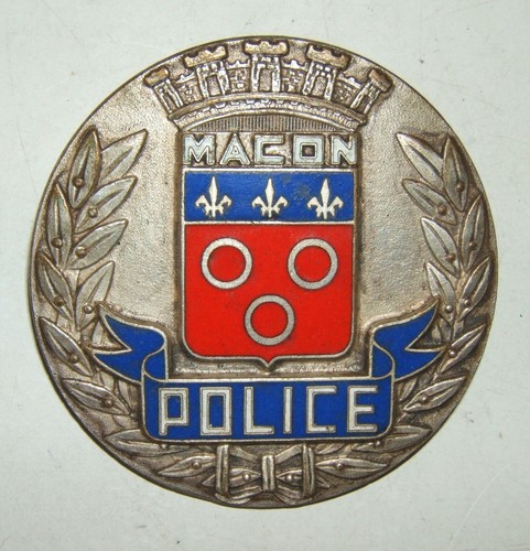 INSIGNE POLICE DE MACON ( 71 SAÔNE ET LOIRE ) - OBSOLETE POUR ...