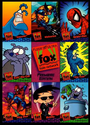 1995 Fox Kids Network Uncut 9 Card Promo Sheet Fleer Ultra Trading ...