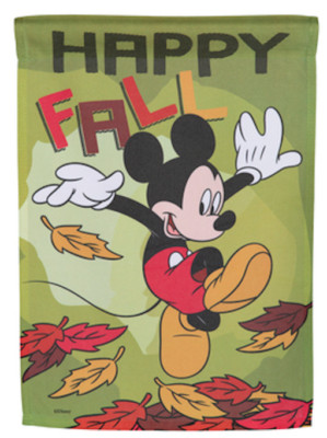DISNEY 12" x 18" - Mickey Mouse - Happy Fall - Garden Flag - Autumn ...