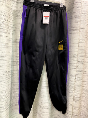 NWT NIKE NBA LA LAKERS Sweats BASKETBALL SZ Large black Z3 | eBay